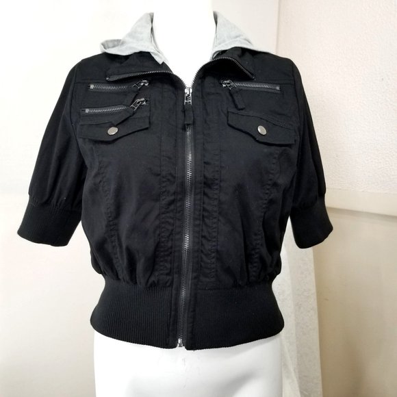 Maurice | Jackets & Coats | Maurice Hooded Moto Jacket Coat Crop M ...